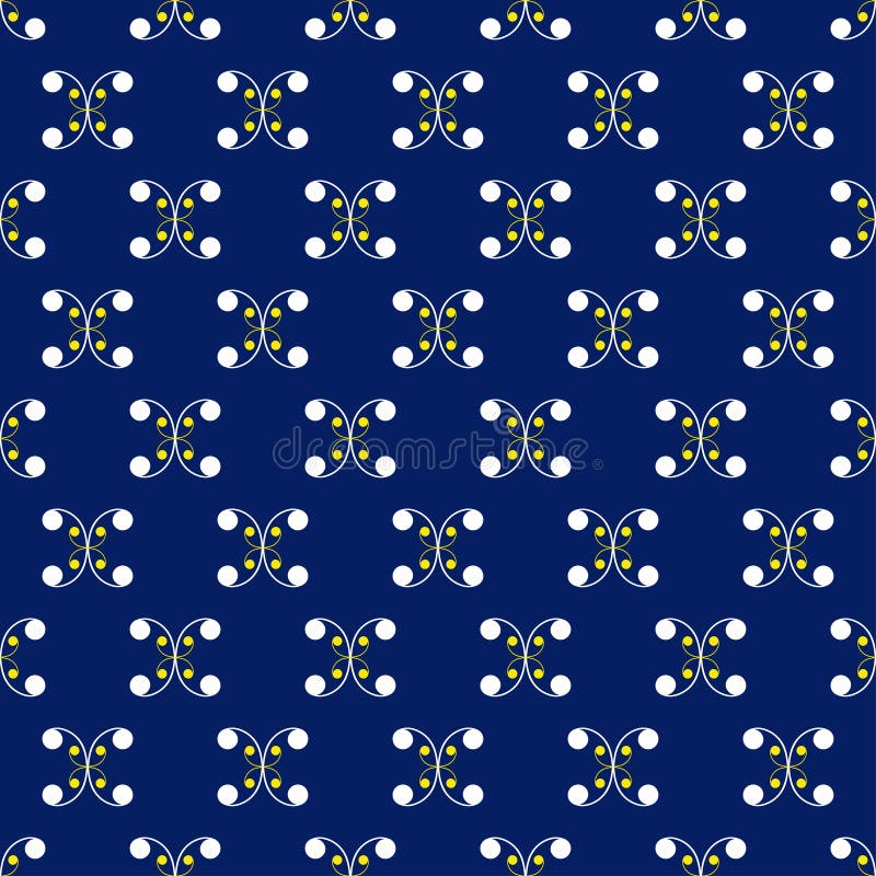 Retro Blue and White Vector Seamless Patterns. Repeating Texture Stock ...