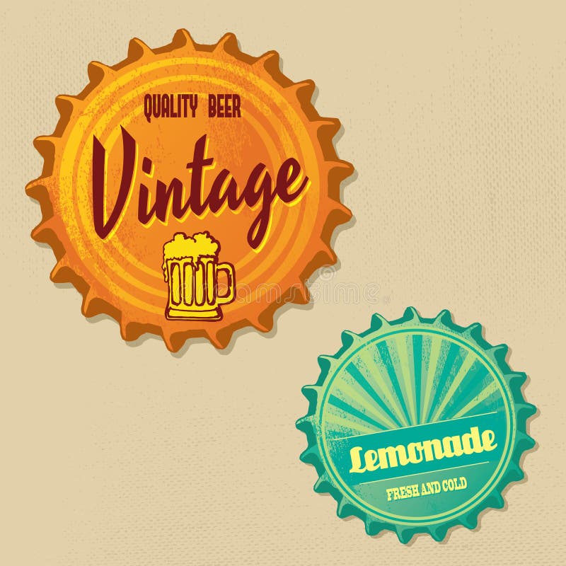 Retro bottle cap Design stock vector. Illustration of faded - 29480548