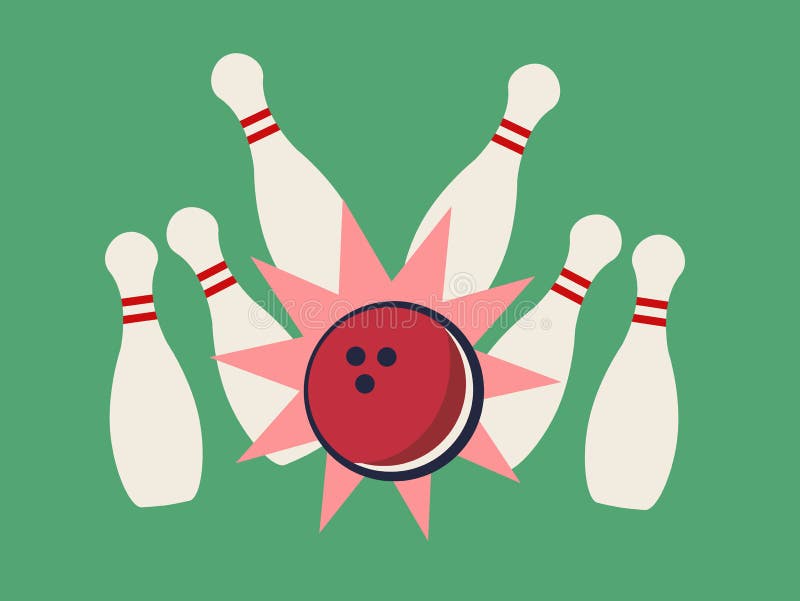 Retro Bowling Clipart