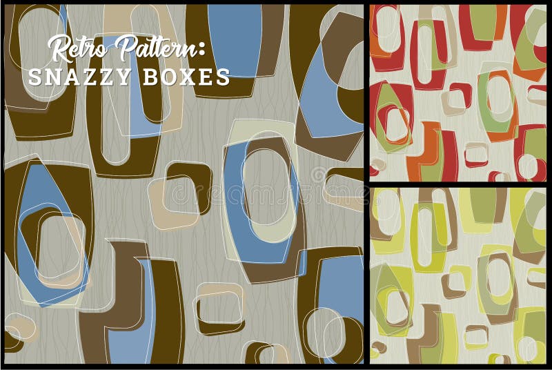 Retro Snazzy Boxes (Vector) Stock Vector - Illustration of cool, retro ...