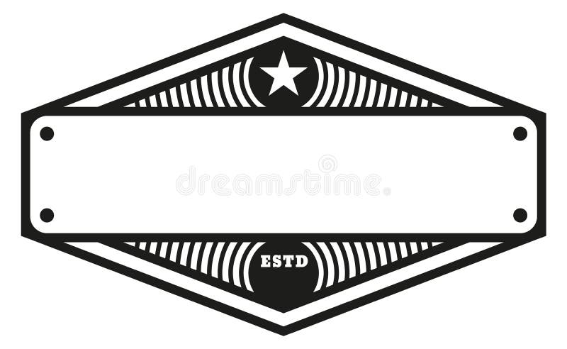 Retro Brand Label. Empty Star Badge Template Stock Vector ...
