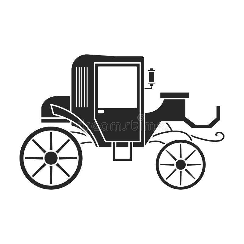 Retro Brougham Vector Icon.Outline, Line Vector Icon Retro Brougham ...