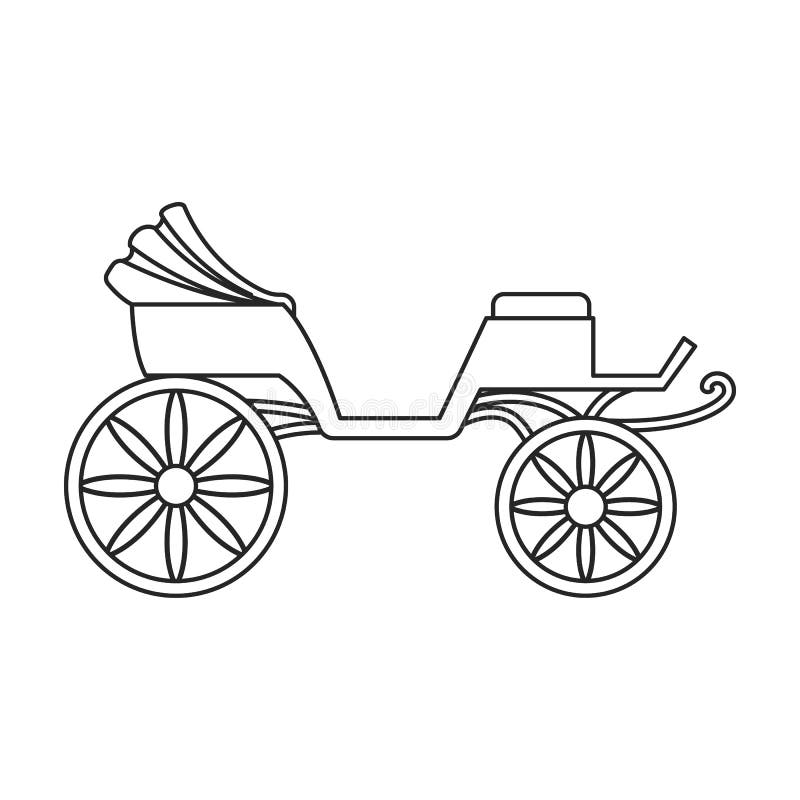 Retro Brougham Vector Icon.Outline, Line Vector Icon Retro Brougham ...