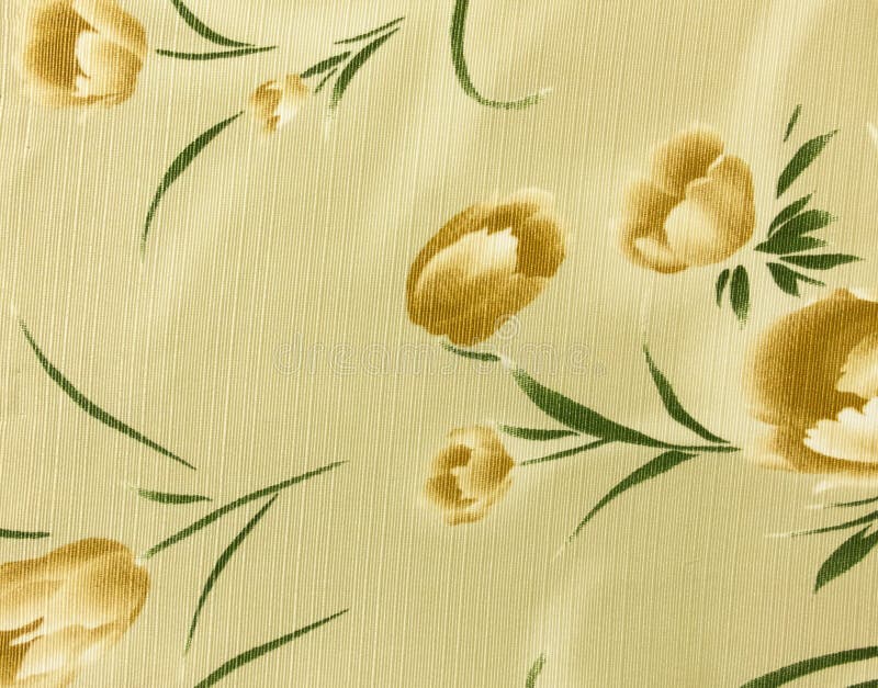 Retro Brown Sepia Floral Pattern Fabric Background Stock Photo - Image ...