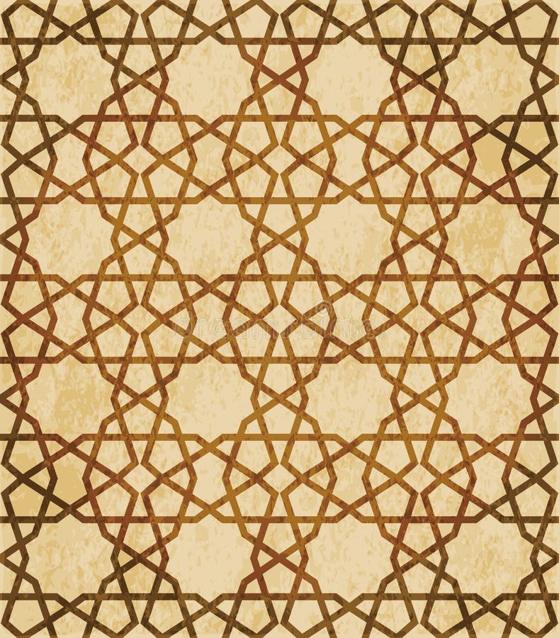 Retro Brown Islam Seamless Geometry Pattern Background Eastern Style ...