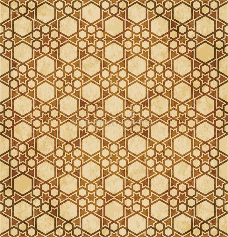Retro Brown Islam Seamless Geometry Pattern Background Eastern Style ...