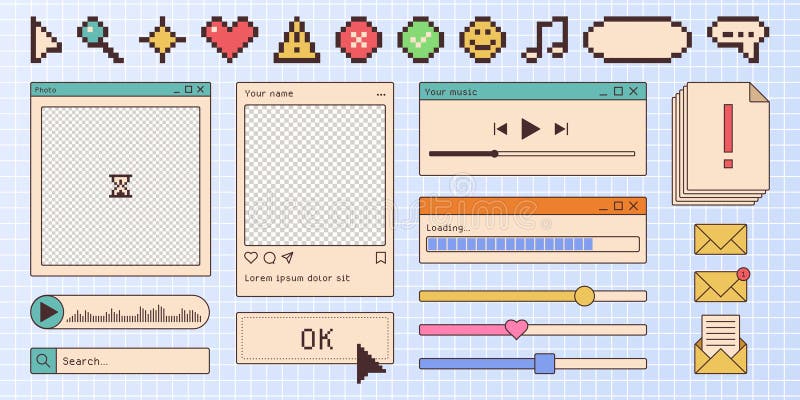 Pixel Art Old Web Browser Stock Illustrations – 66 Pixel Art Old Web ...