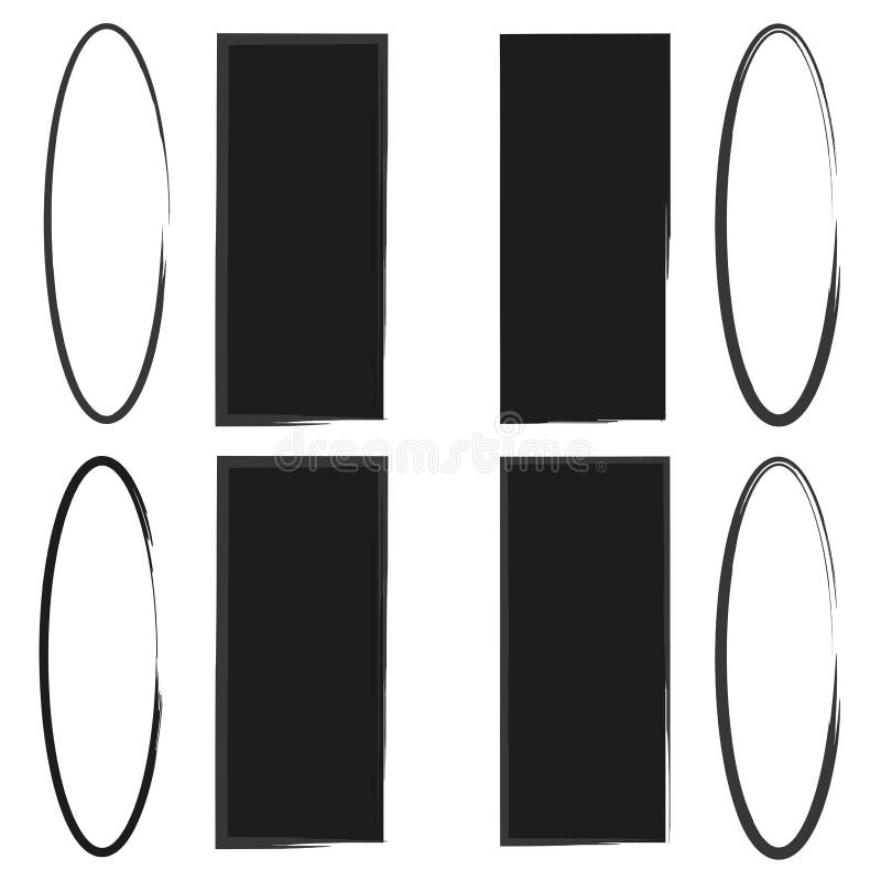 Retro Brush Frame. Edge Frame. Brush Texture. Old Design. Vector ...