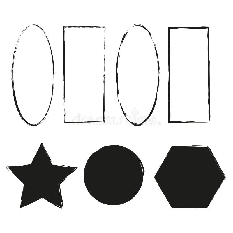 Retro Brush Frame. Edge Frame. Brush Texture. Old Design. Vector ...