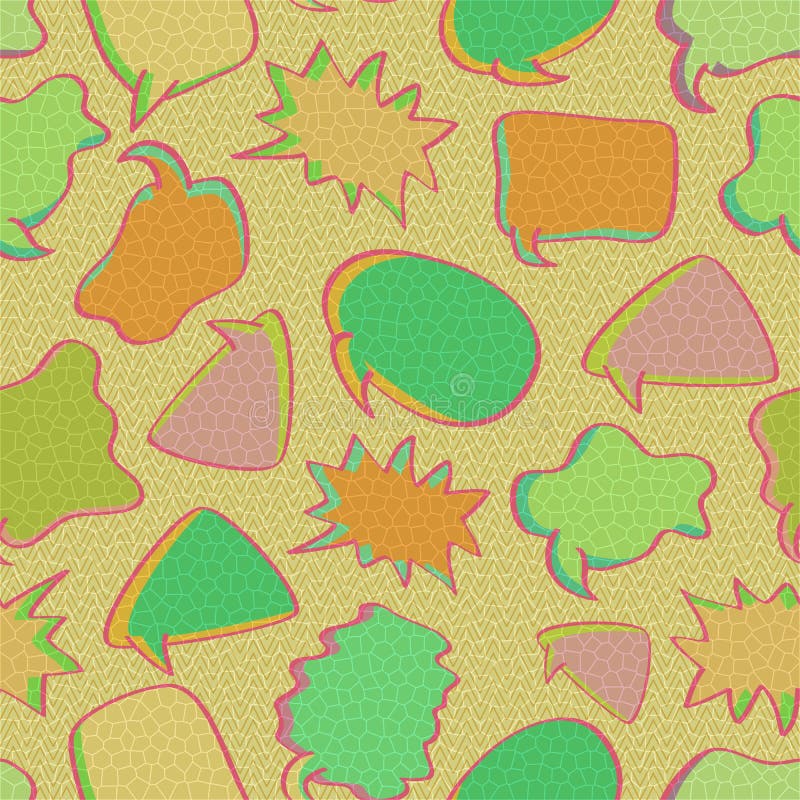 Seamless Chat Pattern with Speech Bubble Silhouette Stock Illustration ...