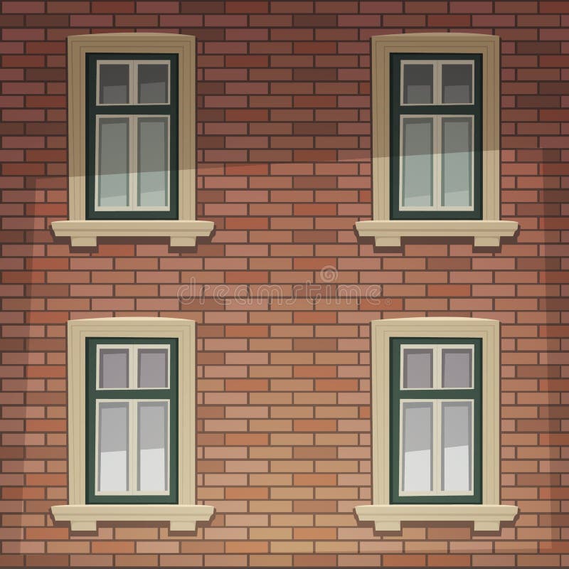 Retro Building Facade stock vector. Illustration of window - 64874575