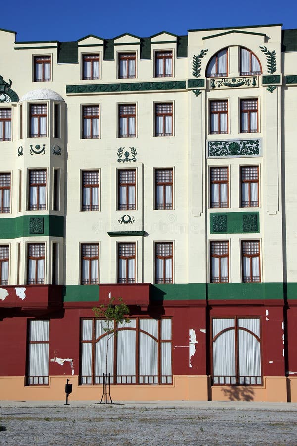 Retro building facade stock image. Image of city, europe - 33559911