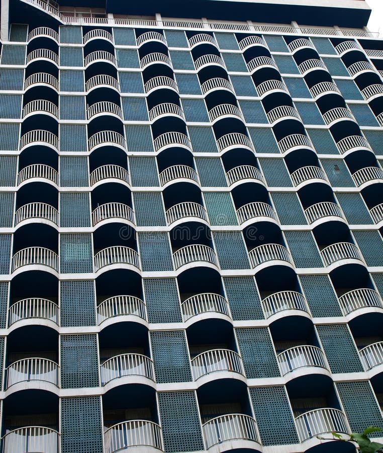 Retro Building Facade in Tehran, Iran Stock Image - Image of hotel ...