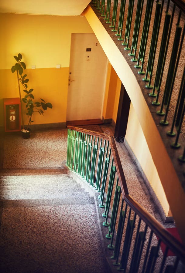 Hall stairs stock photo. Image of flat, architecture - 20991198