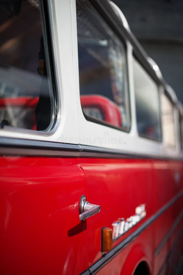 Retro Bus with Passenger Seats. Stock Image - Image of tourism, seats ...