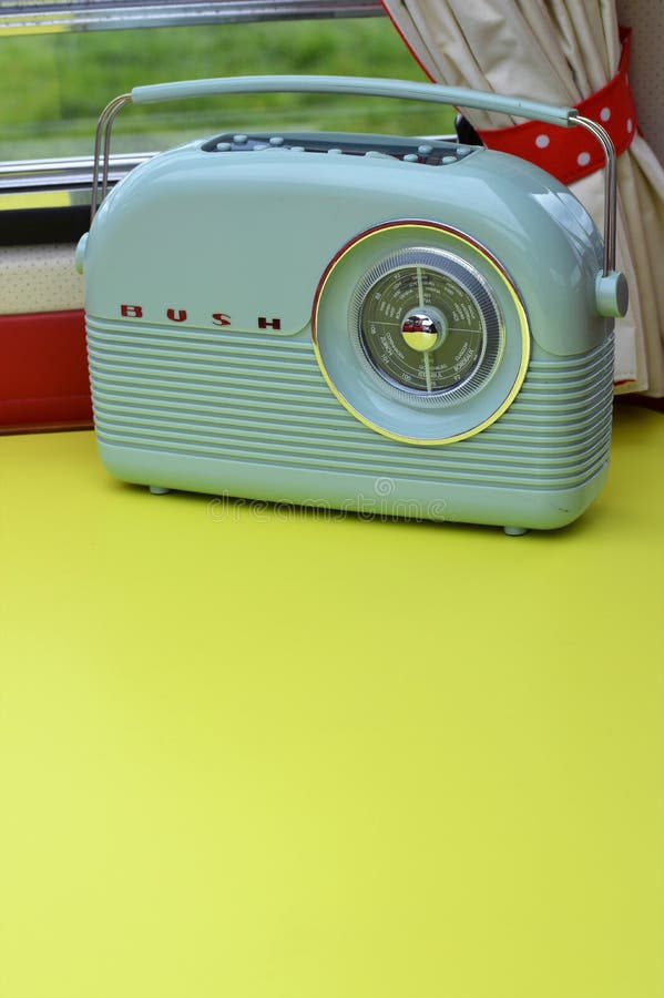 Retro Bush Radio in Camper Van. Editorial Photo - Image of campervan ...