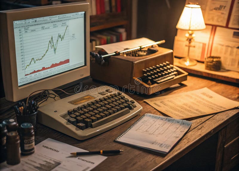 Retro Business Control Technology Vintage Photography of Data Analysis ...