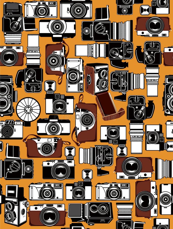 Seamless camera pattern stock vector. Illustration of pattern - 19149563