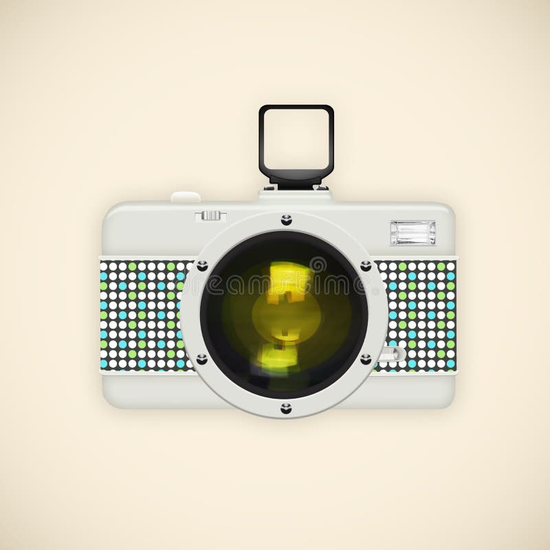 Retro camera stock illustration. Illustration of exposure - 24675165