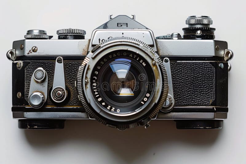 Retro Camera with Classic Photography Vibe on White Background. AI ...