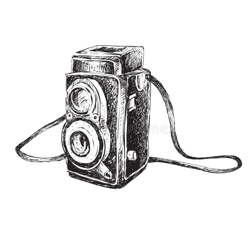 Camera Doodle Sketch Icons Set Stock Vector - Illustration of ...