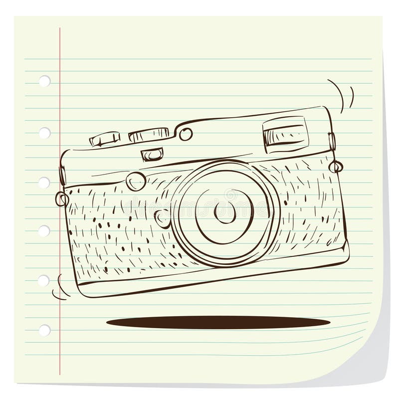 Retro Camera Doodle stock vector. Illustration of camera - 46634857