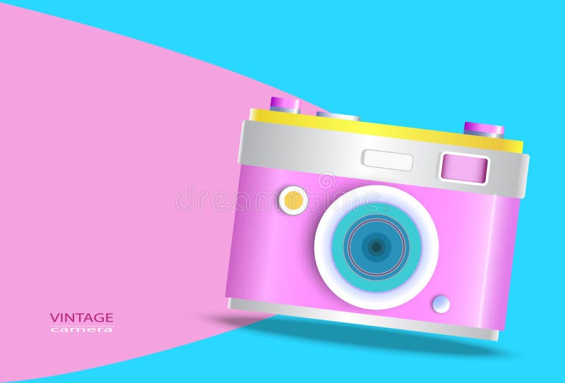 Retro Camera Icon with Long Shadow. Flat Style Vector Stock ...