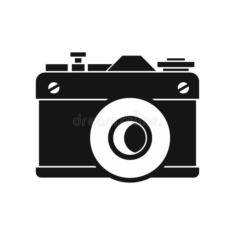 Retro Camera Icon, Simple Style Stock Vector - Illustration of ...