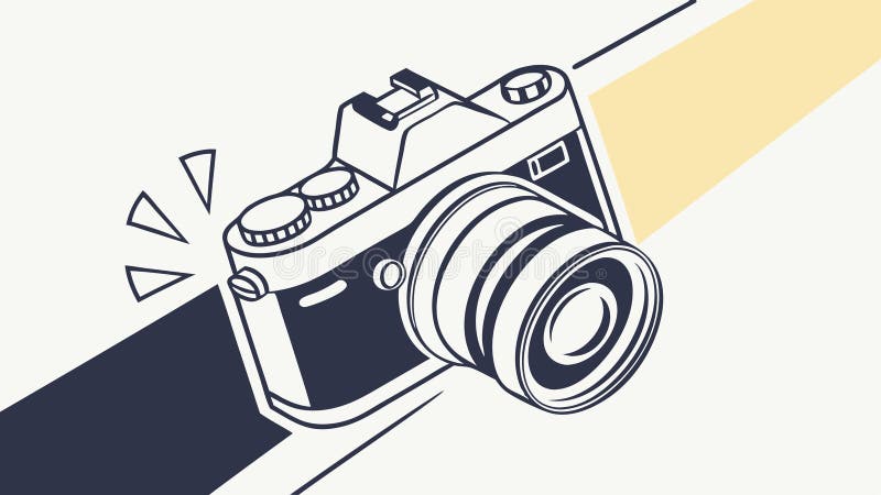 Retro Camera with Light Ray Art, Vector Design Generative AI Stock ...