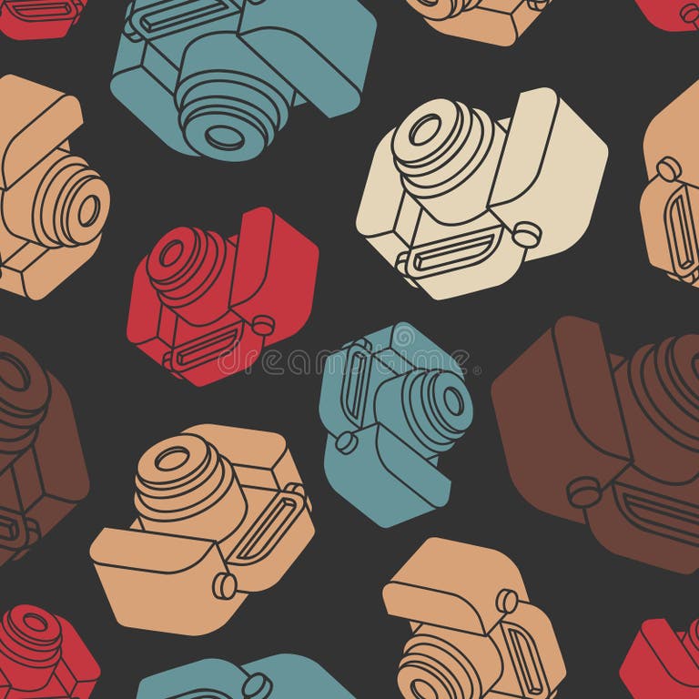 Seamless Camera Pattern Stock Illustrations – 14,634 Seamless Camera ...