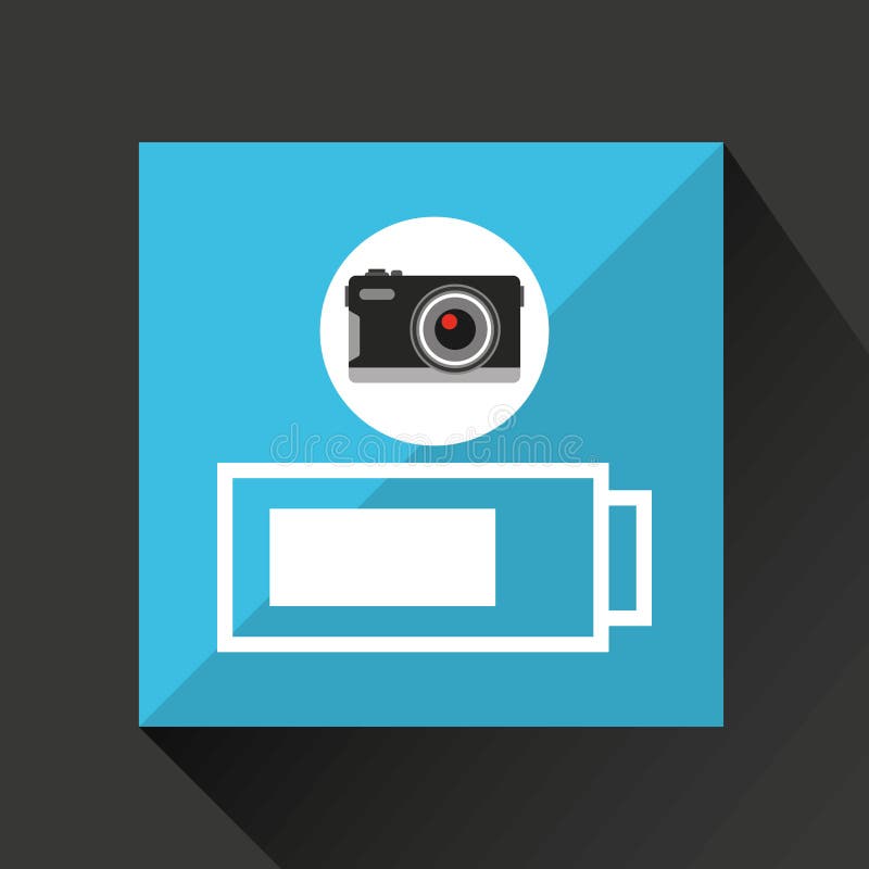 Retro Camera Photographic Battery Stock Vector - Illustration of ...