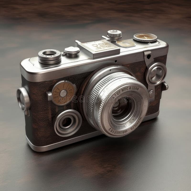 Retro Camera, Vintage Camera Ai Generative Illustration Stock ...