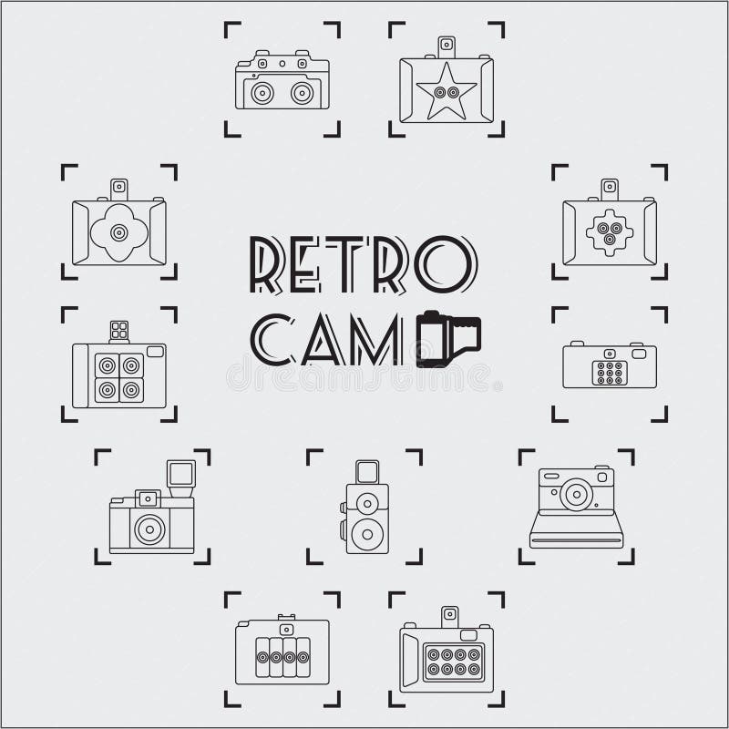 Retro Cameras. Vector Illustration Decorative Design Stock Vector ...