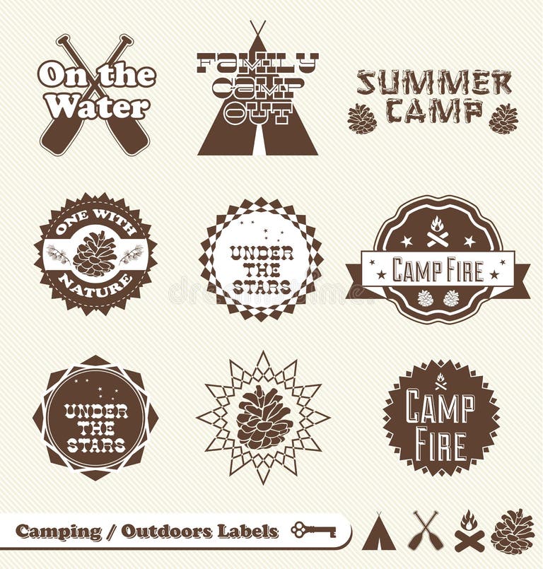 Retro Camping Stickers Stock Illustrations – 796 Retro Camping Stickers ...