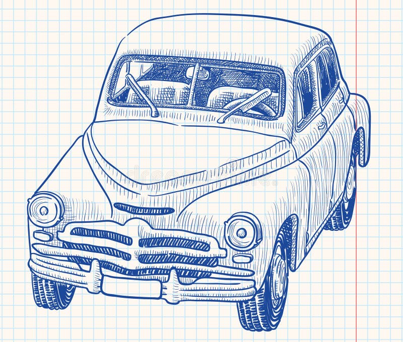 Retro car stock vector. Illustration of vector, isolated - 36540200