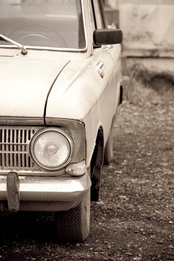 Vintage Car on a Road stock photo. Image of road, street - 25409254
