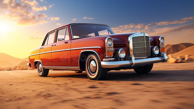 Retro Car on Beautiful Base Timeless Design Stock Image - Image of ...