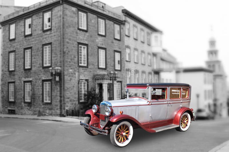 Retro car stock photo. Image of grille, city, restored - 33170770