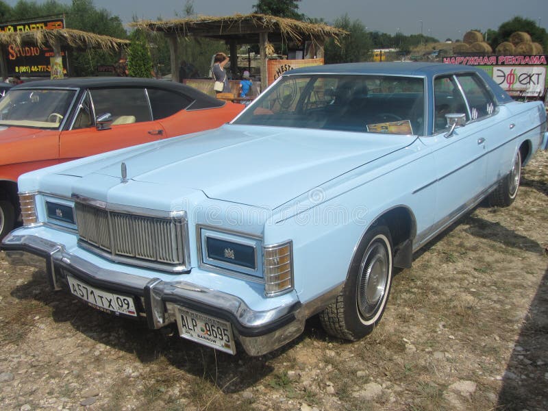 Retro car editorial photo. Image of town, blue, beauty - 50162911