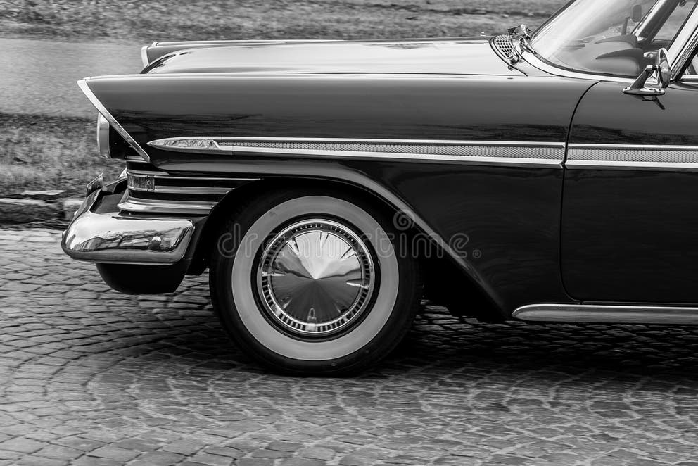 Retro Car. Front Part, Side View. Stock Photo - Image of travel ...