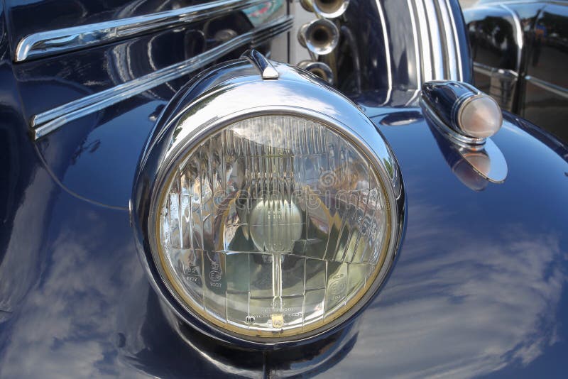 Retro car headlight stock image. Image of drive, design - 22457593