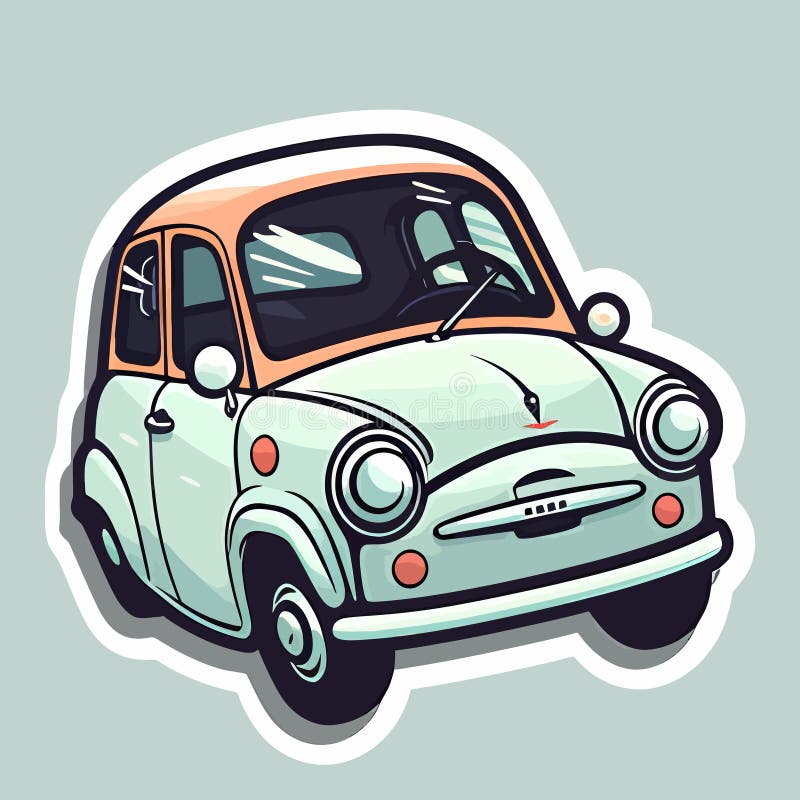 Retro Car Isolated. Cute Image of Car Stock Image - Image of automobile ...