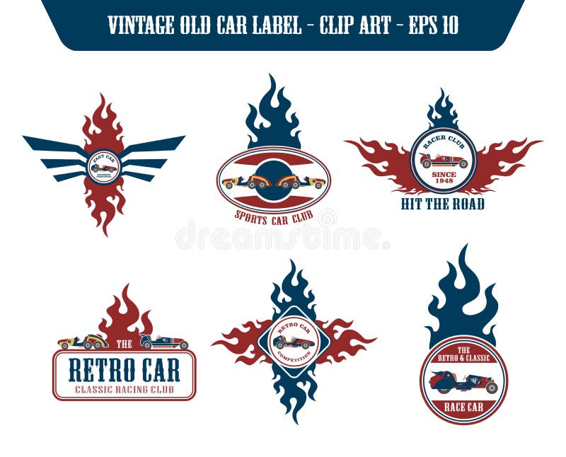 Retro car label sticker stock vector. Illustration of brown - 41125066