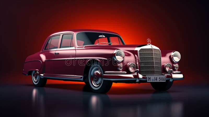 Retro Car Legacy Nostalgic Beauty Stock Illustration - Illustration of ...