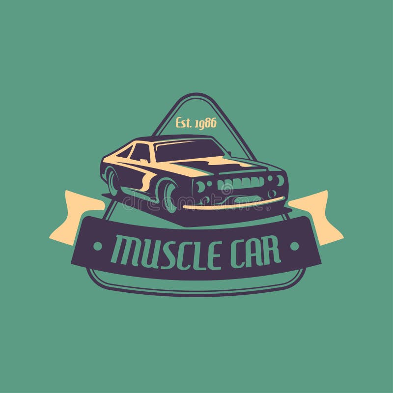 Retro Car Logo Design Concept Vector Stock Vector - Illustration of ...
