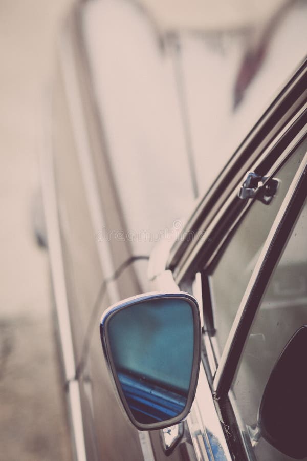 Retro car mirror stock image. Image of revival, transportation - 47592931