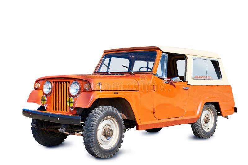 Retro Car Offroad Isolated White Stock Photo - Image of hobby, offroad ...