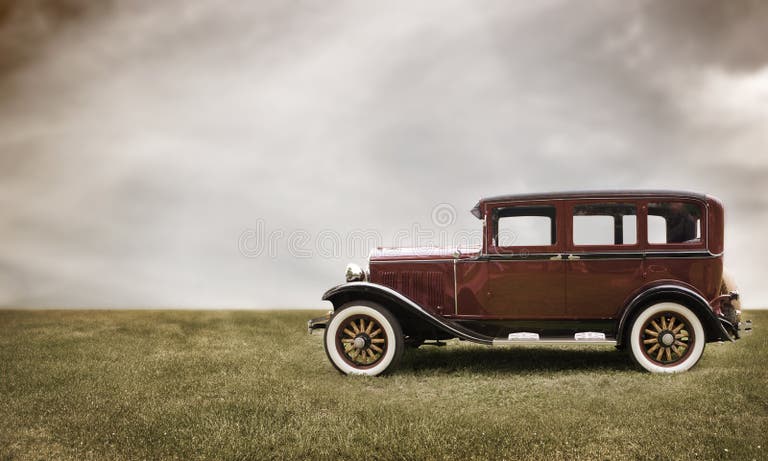 Retro car. stock photo. Image of engine, oldtimer, front - 32542032