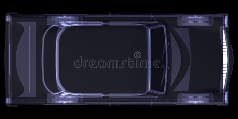 Retro car. X-ray render stock illustration. Illustration of vehicle ...
