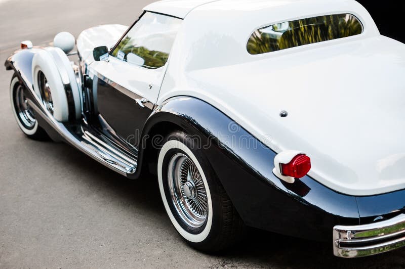 Retro car rear view stock image. Image of wheels, rear - 59081181